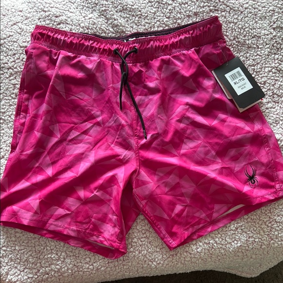 Spyder | Swim | Spyder Mens Bright Pink Swim Trunks | Poshmark